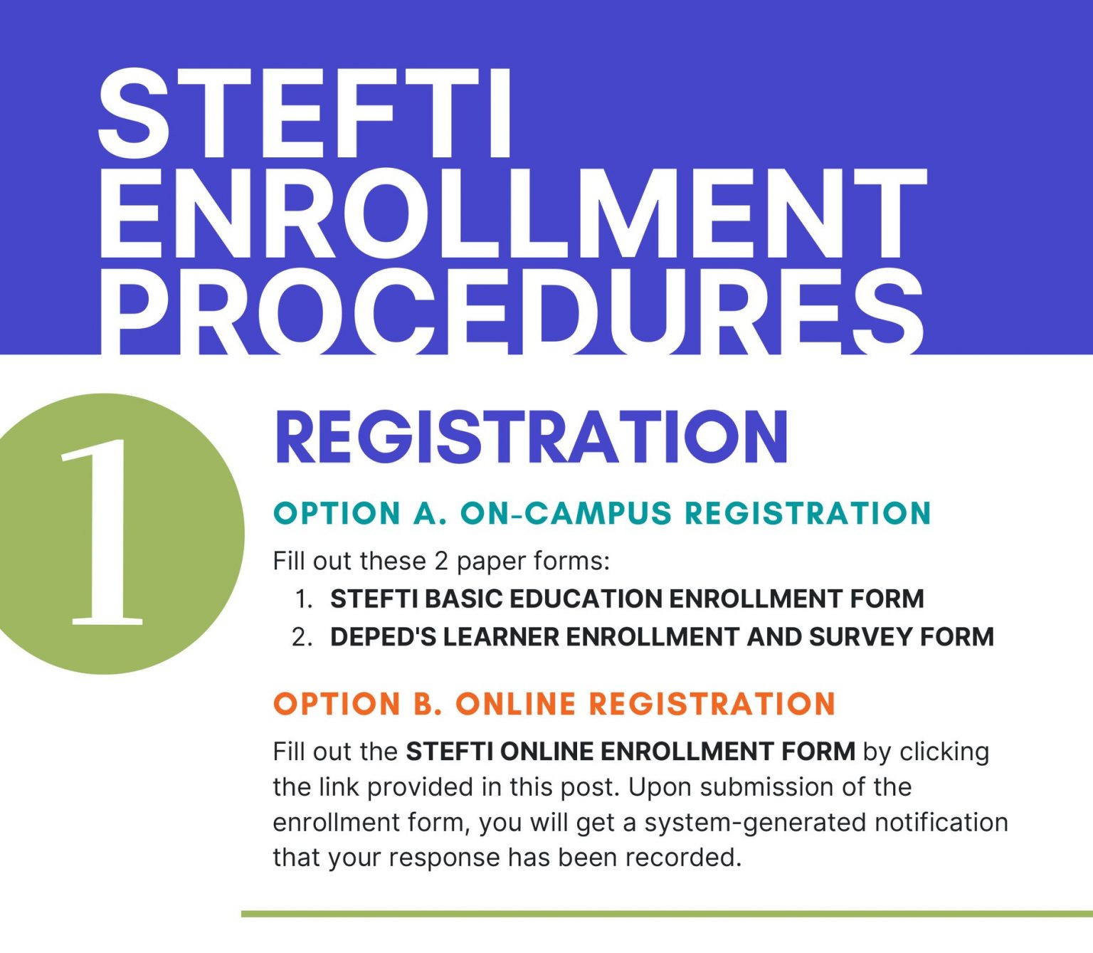 Online Enrollment - STEFTI